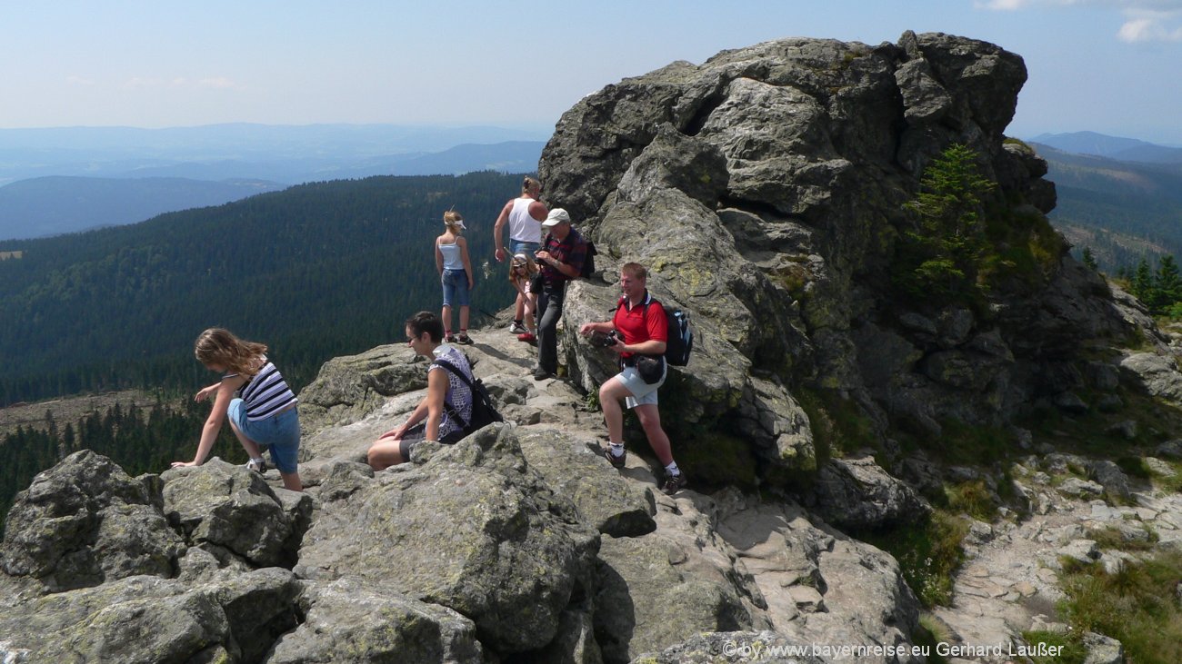 Bergwandern Großer Arber Bayerisch Eisenstein Arbergipfel Wanderung
