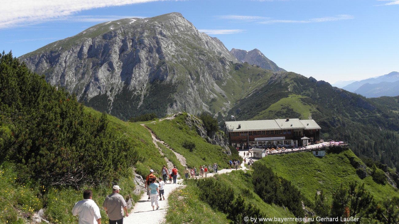 Wanderwege am Jenner Skigebiet Jennerbahn Berchtesgaden Wandern