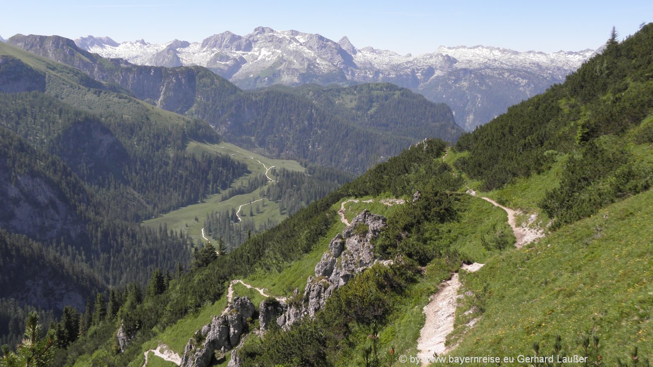 Wanderwege am Jenner Skigebiet Jennerbahn Berchtesgaden Wandern