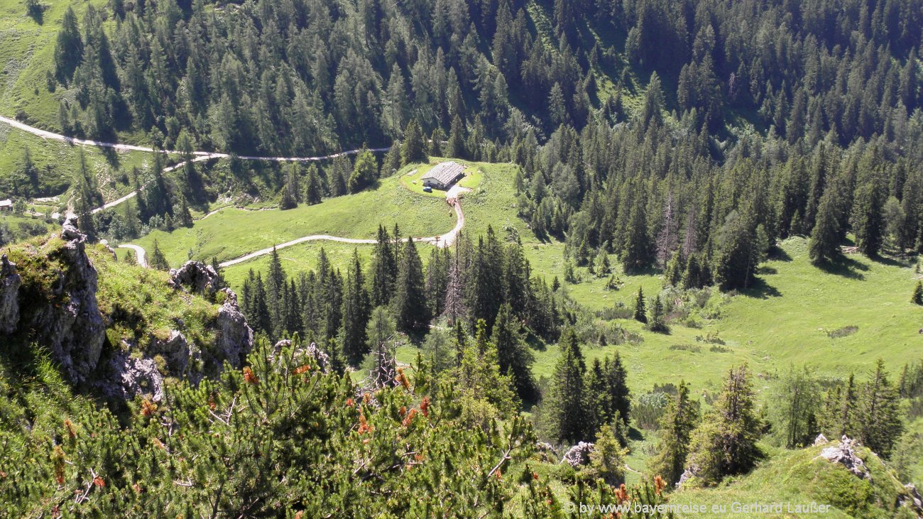 Wanderwege am Jenner Skigebiet Jennerbahn Berchtesgaden Wandern